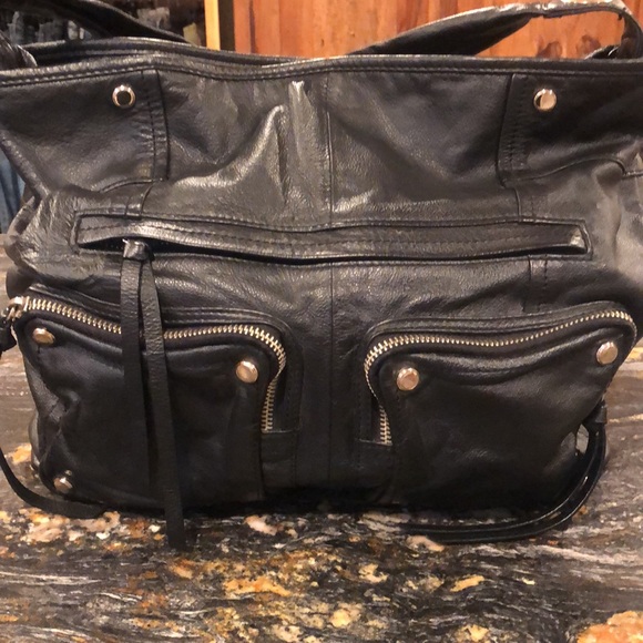 Junior Drake | Bags | Junior Drake Black Leather Hobo Bag | Poshmark